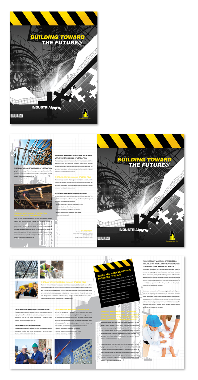 Industrial Commercial Construction Brochure Template