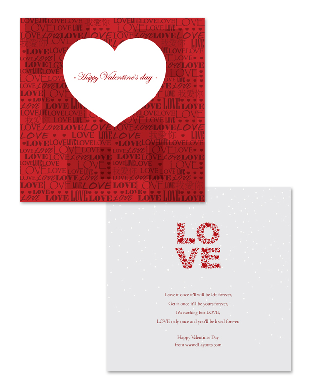 Free Valentine s Day Card Template Sample DLayouts Graphic Design