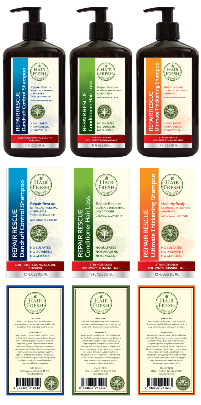 Herbal Hair Shampoo Conditioner Label Template