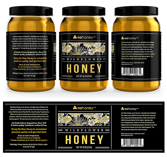 Honey Label Template