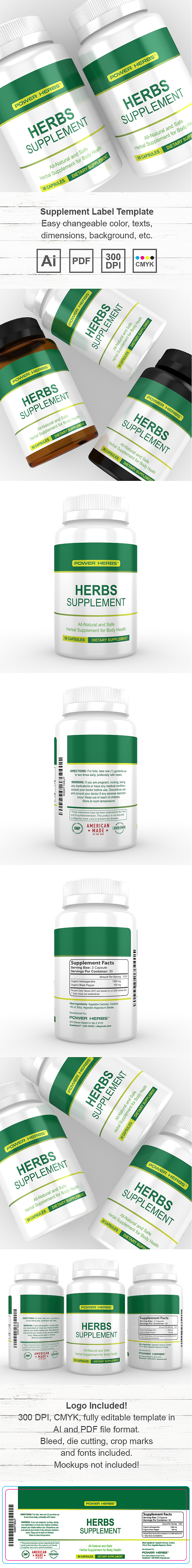 Supplement Label Design Template Free