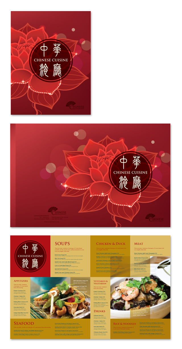 Asian Chinese Restaurant Menu Template