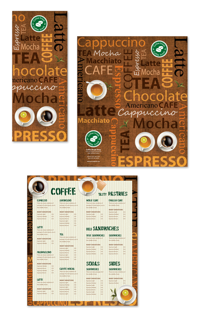 Coffee Shop Menu Template Coffee Shop Menu Template